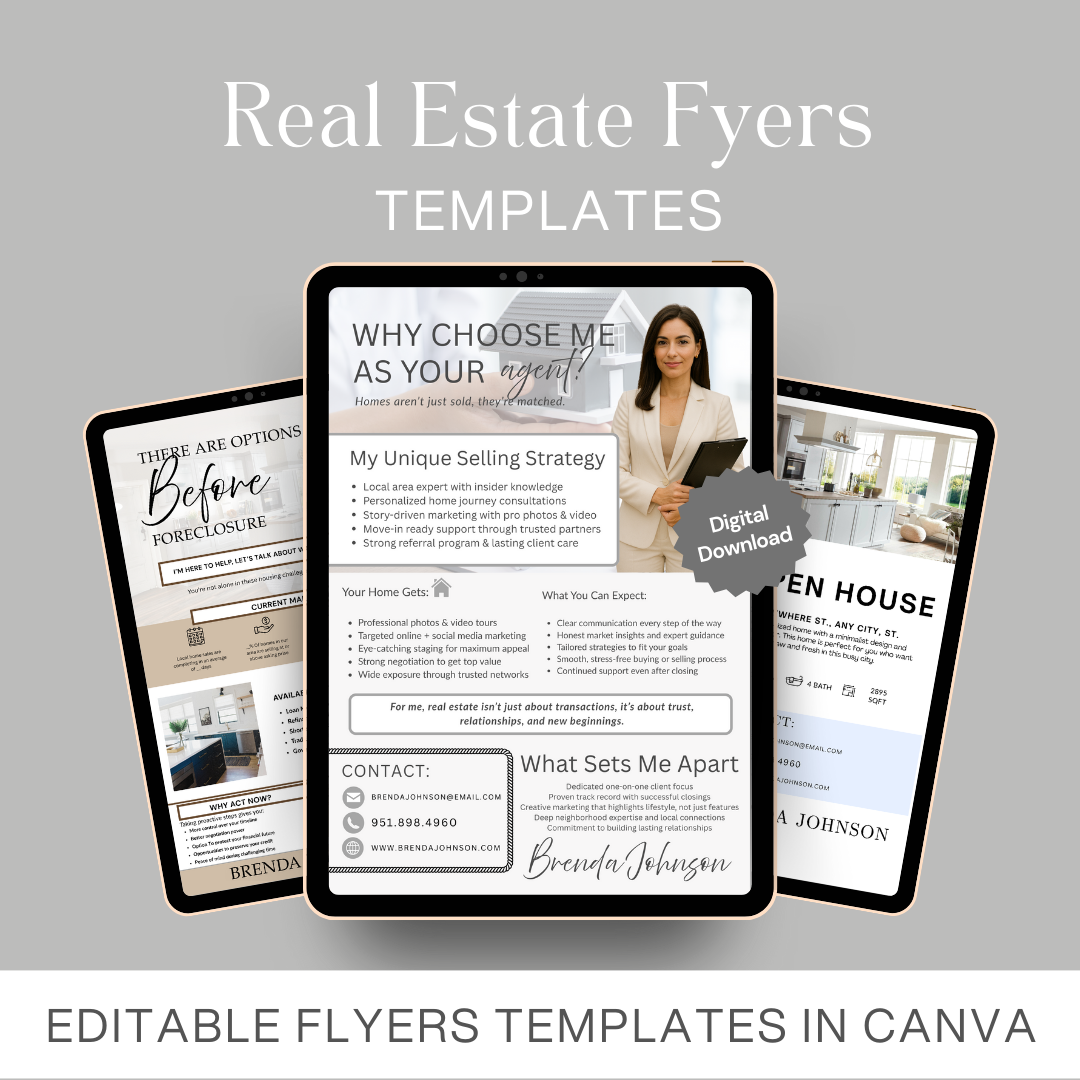 Why Choose Me As Your Agent Digital Template Flyer 1 – Estate Prints